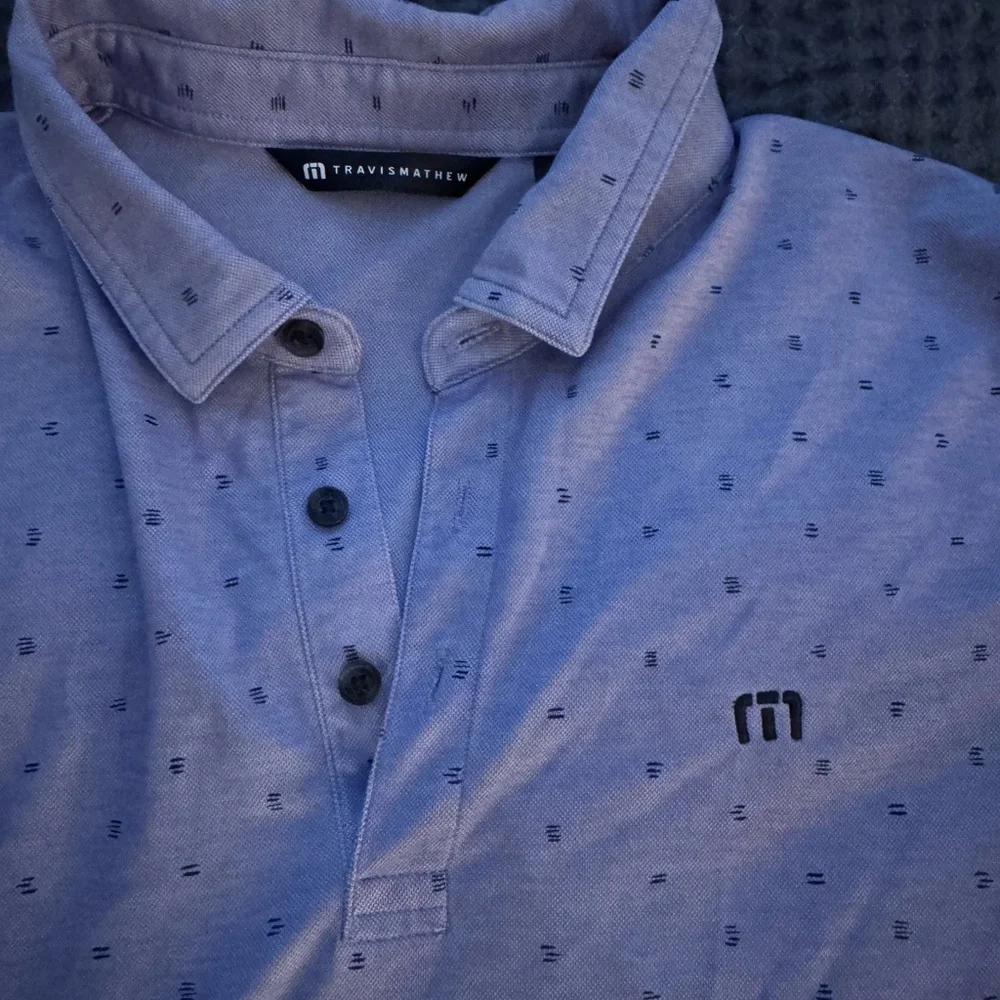 Travis Mathew | Shirts | Travis Mathew Light Blue Polo With Pattern ...